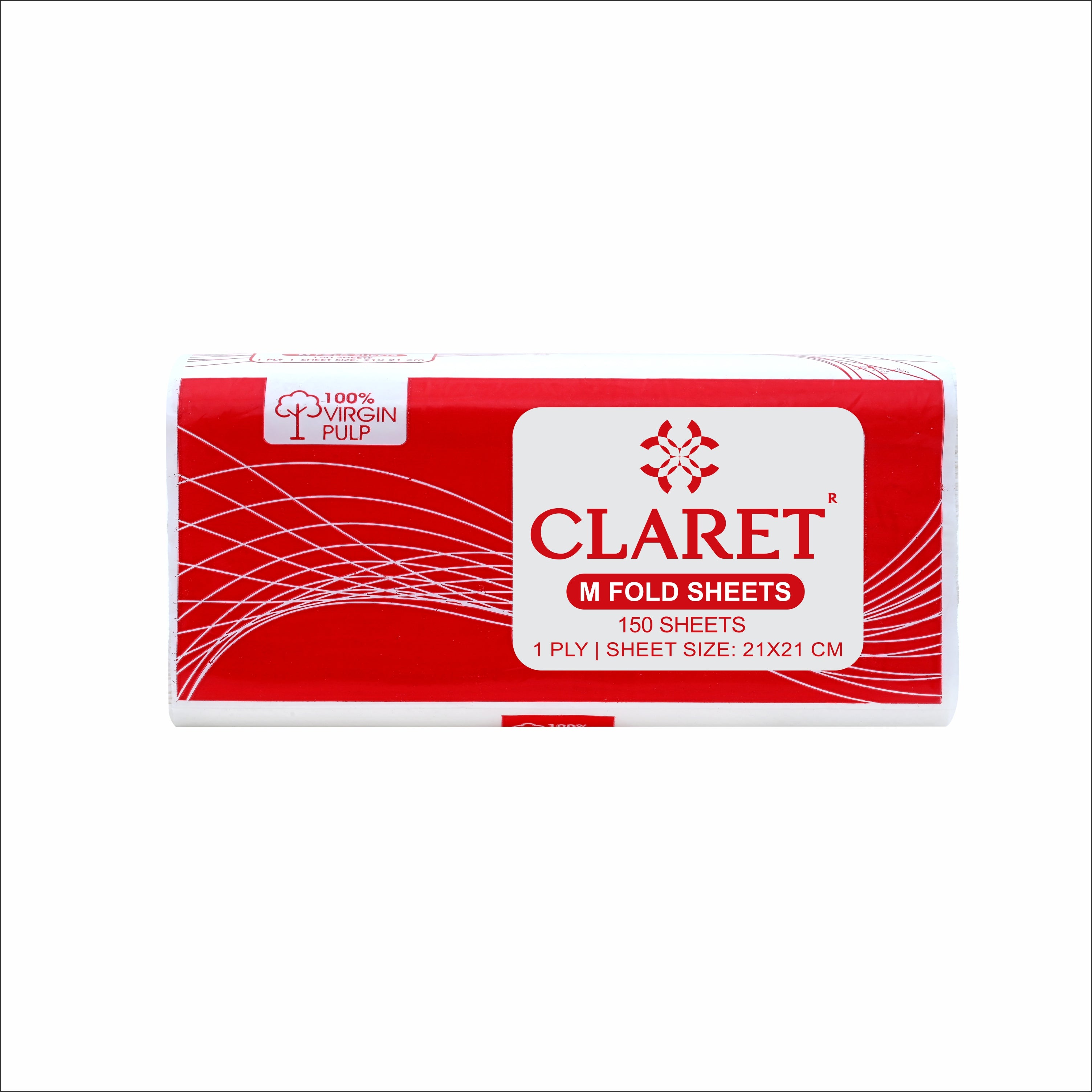 Claret 1 Ply M-Fold Sheet - 150 Sheets – Claret World
