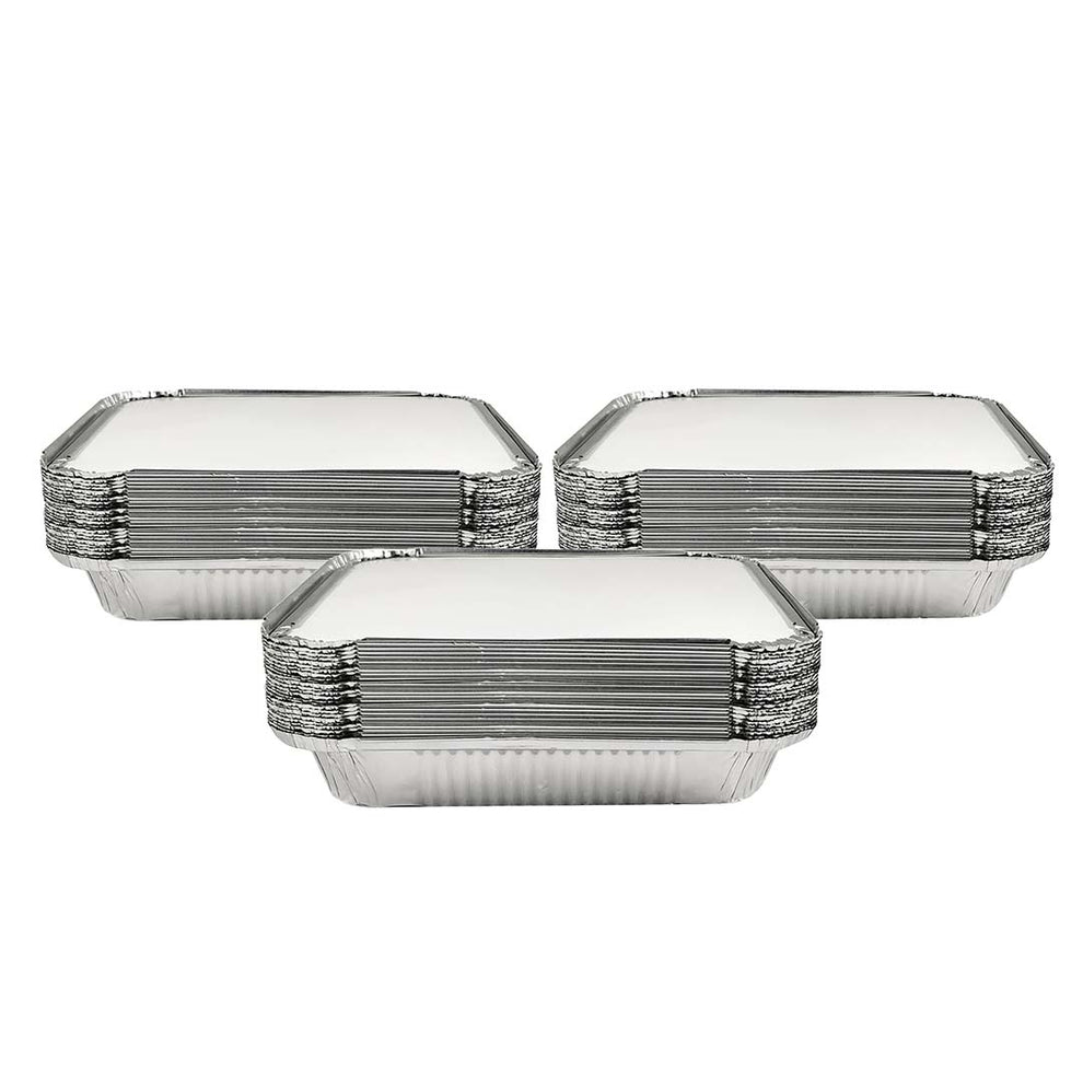 Claret Aluminium Food Container 9x9 Shallow | 1500 ml - Pack of 30 - Claret
